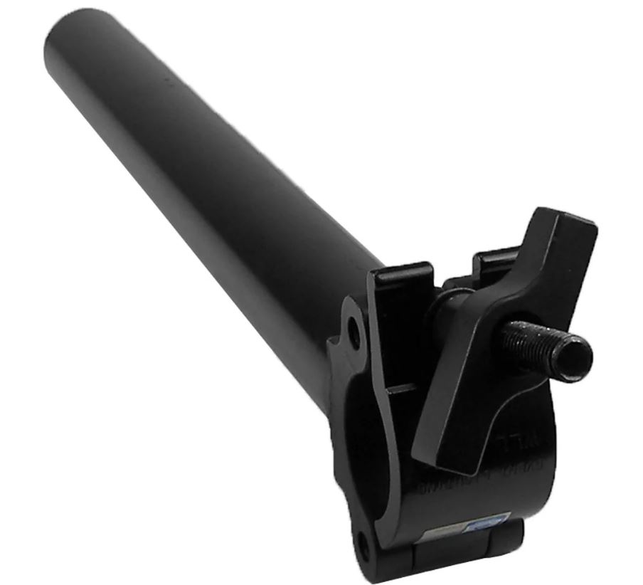 0.5m Boom Arm Pole with Single Pipe Clamp (black) | Edwards Sound Systems