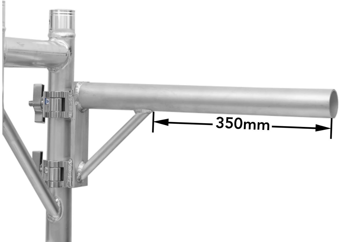 0.5m Aluminium Boom Arm with Clamp – Silver | 150kg WLL | Edwards Sound ...