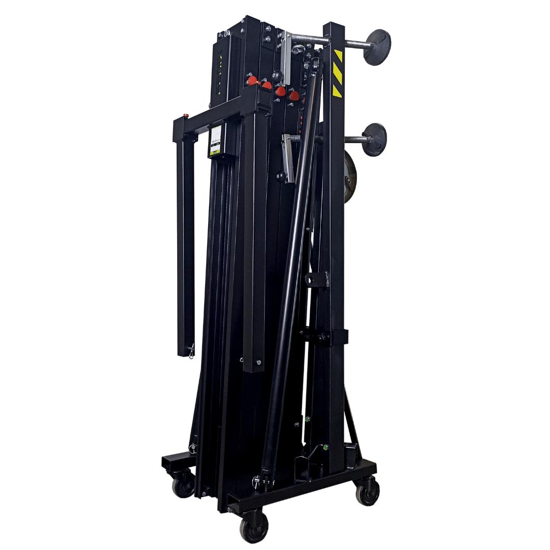 Aluminium front loading tower w/ double handle winch. Blk|Edwards Sound ...