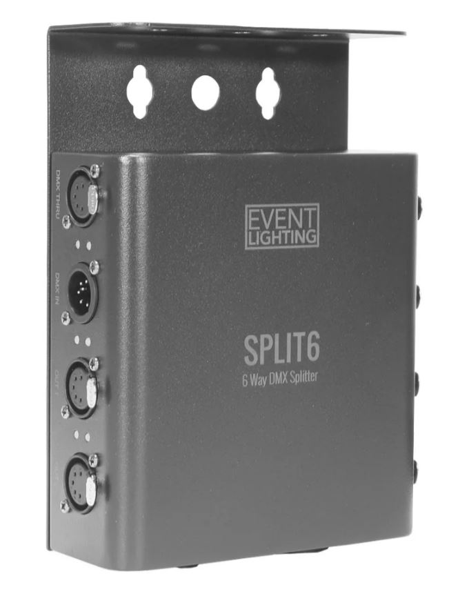 SPLIT6 - 6-Way Indoor DMX Splitter with 5-Pin XLR | Signal Distribution ...