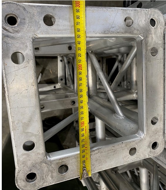 Hire Truss Section 2 metre , 300mm Square | Edwards Sound Systems